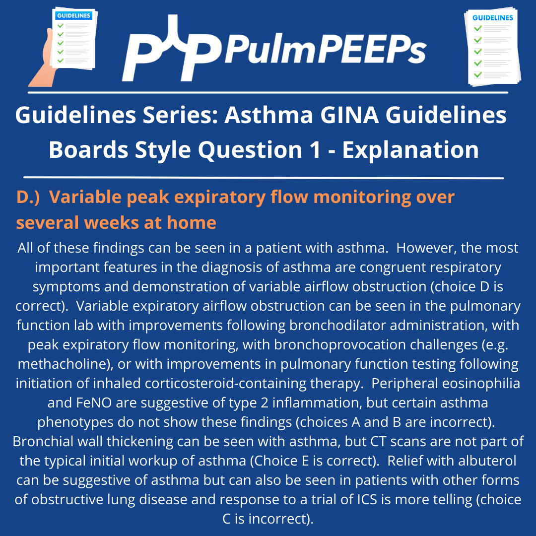93. Guidelines Series: GINA Guidelines – Asthma Diagnosis and ...