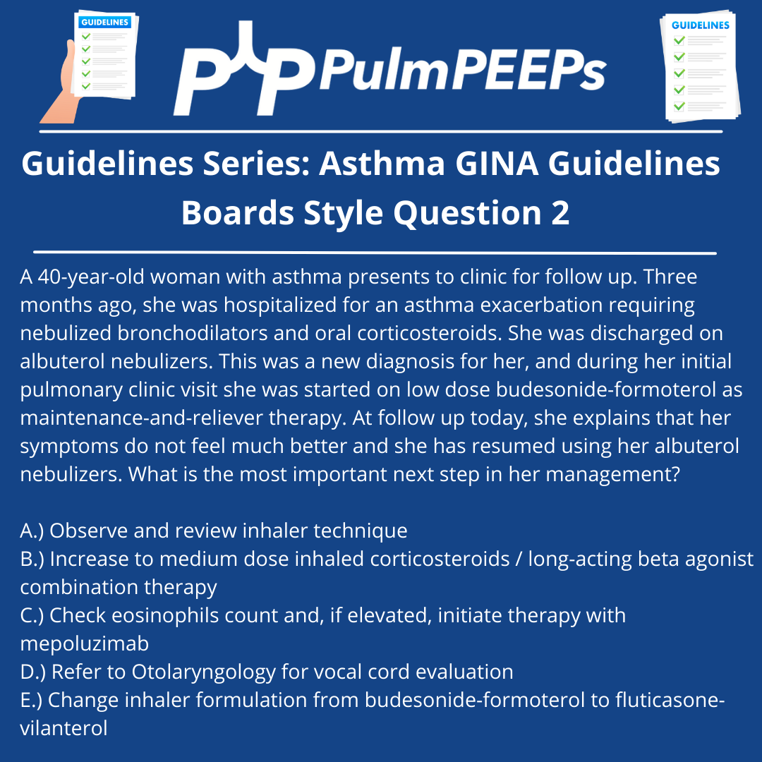 93. Guidelines Series: GINA Guidelines – Asthma Diagnosis and ...